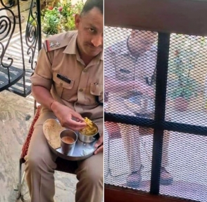 उत्तराखंड पुलिस के एस.आई. लोकेन्द्र बहुगुणा की इस तस्वीर ने देश का दिल ...